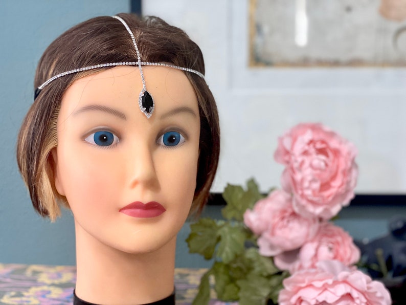 Rhinestone Head Chain Tiara Wedding Headpiece Fairy Headband Etsy