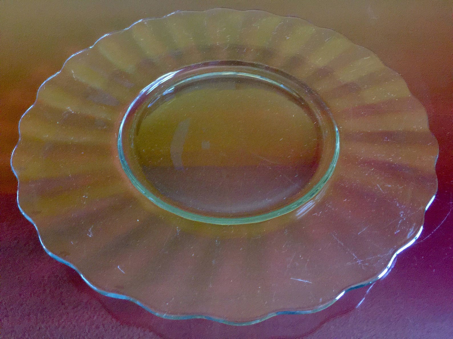 Round Clear Glass Platter Large Appetizer Cake Serving Fruit ...