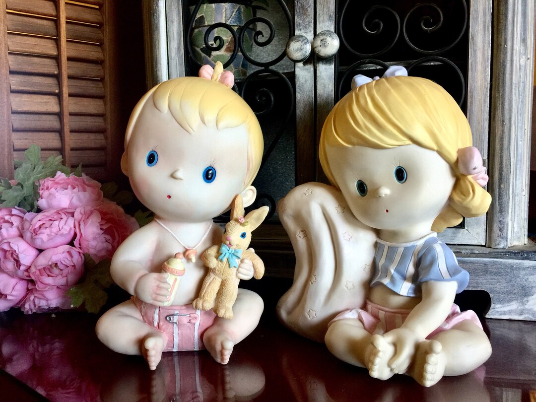 Baby Doll Statue Large Centerpiece Big Eyed Cake Topper Shower - Etsy