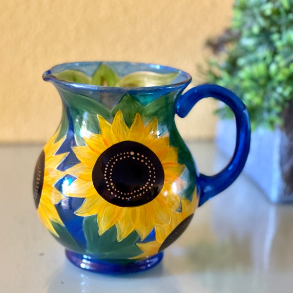 Sunflower Pitcher - Etsy