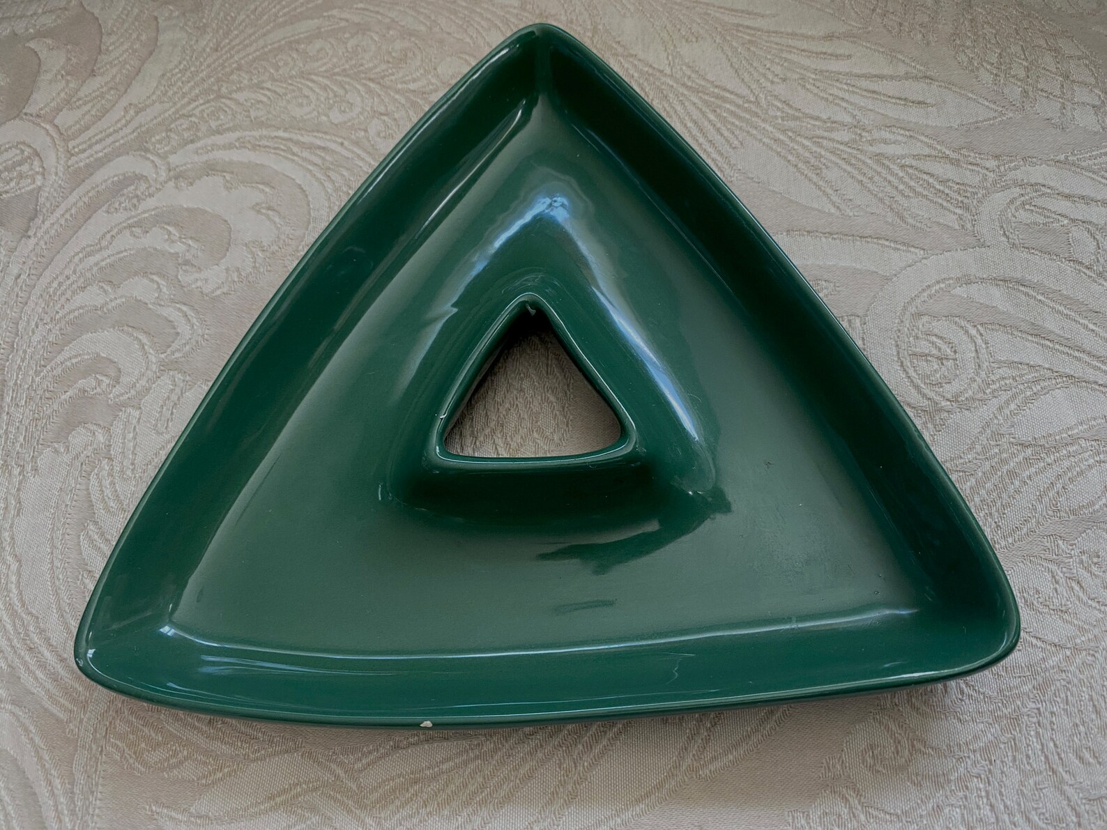 Geometric Ceramic Tray Black Red Serving Snack Dish Triangle - Etsy
