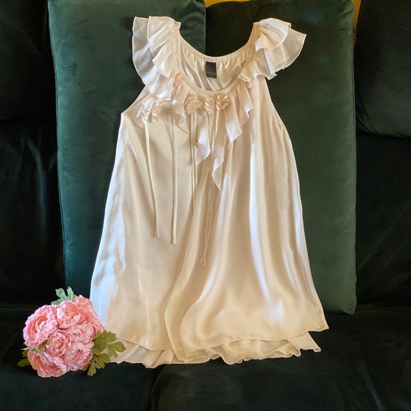 White Layered Flowy Dress - Etsy