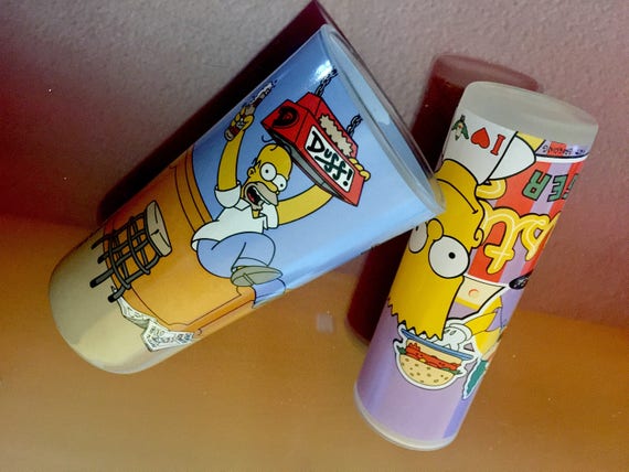 Simpsons Beer Shot Glass Cup Collectible Movie Cartoon Funny | Etsy