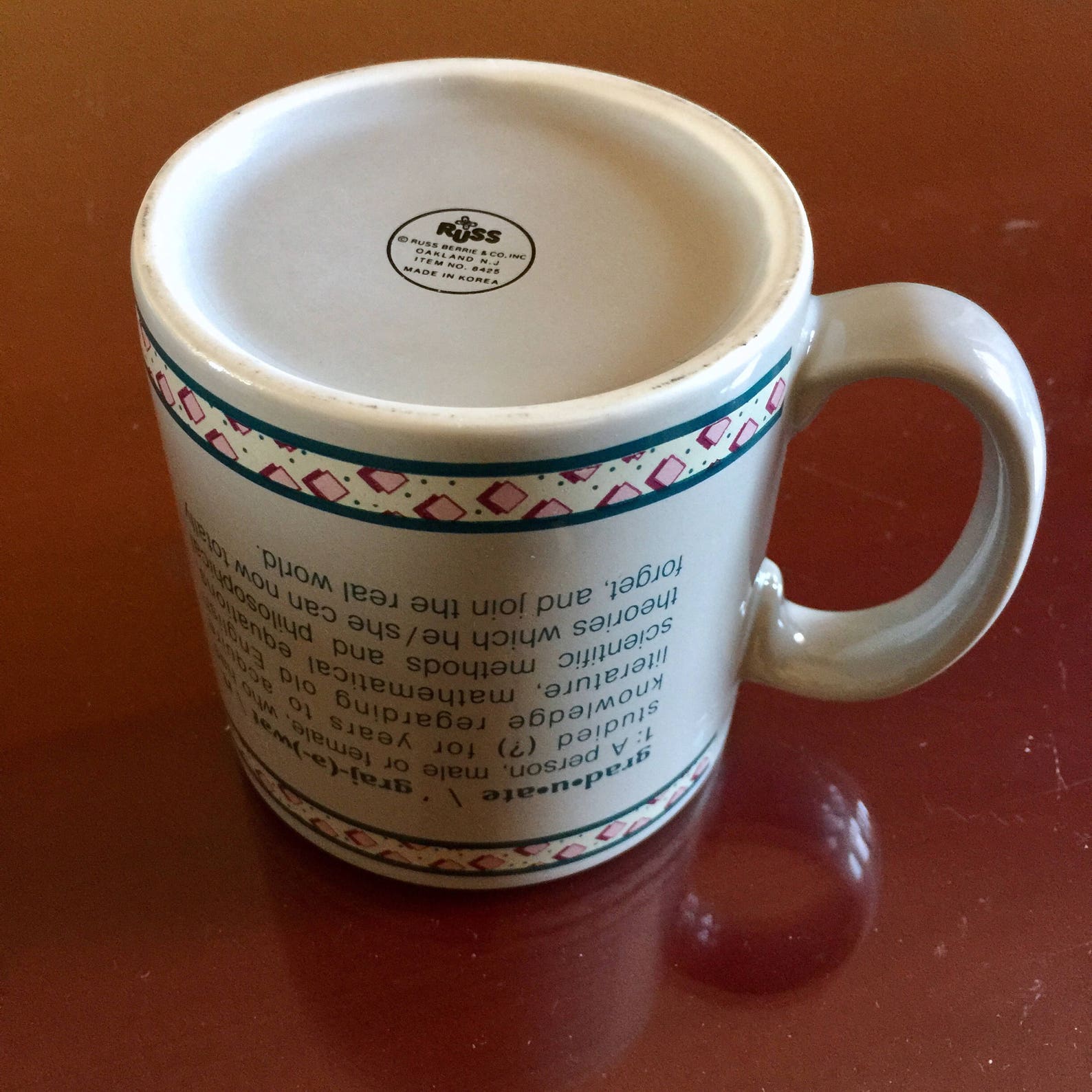 Graduation Coffee Mug Ceramic Inspiring Quote Definition Student ...