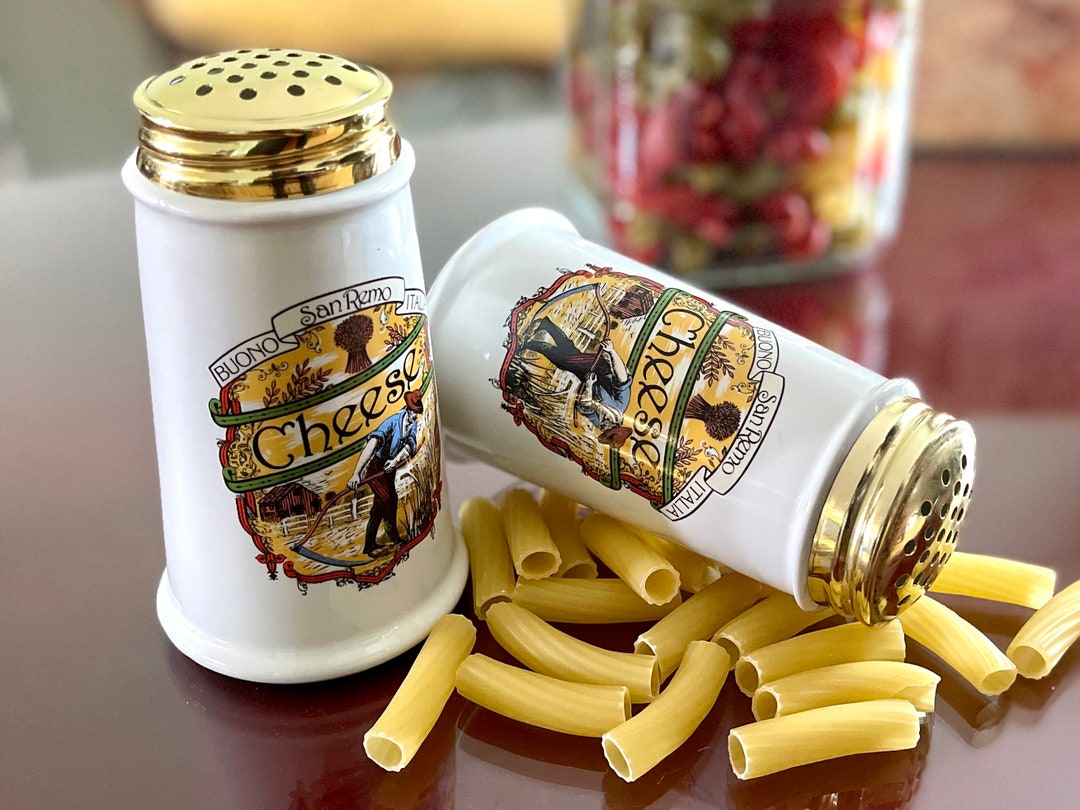 Italian Cheese Shaker Parmesan Pizza Large Ceramic Porcelain Spice ...