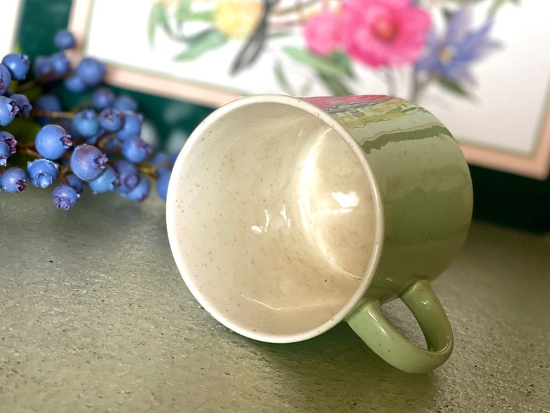 Irish Coffee Mug 70s Erin Stone Speckled Green Cup Ceramic Vintage ...