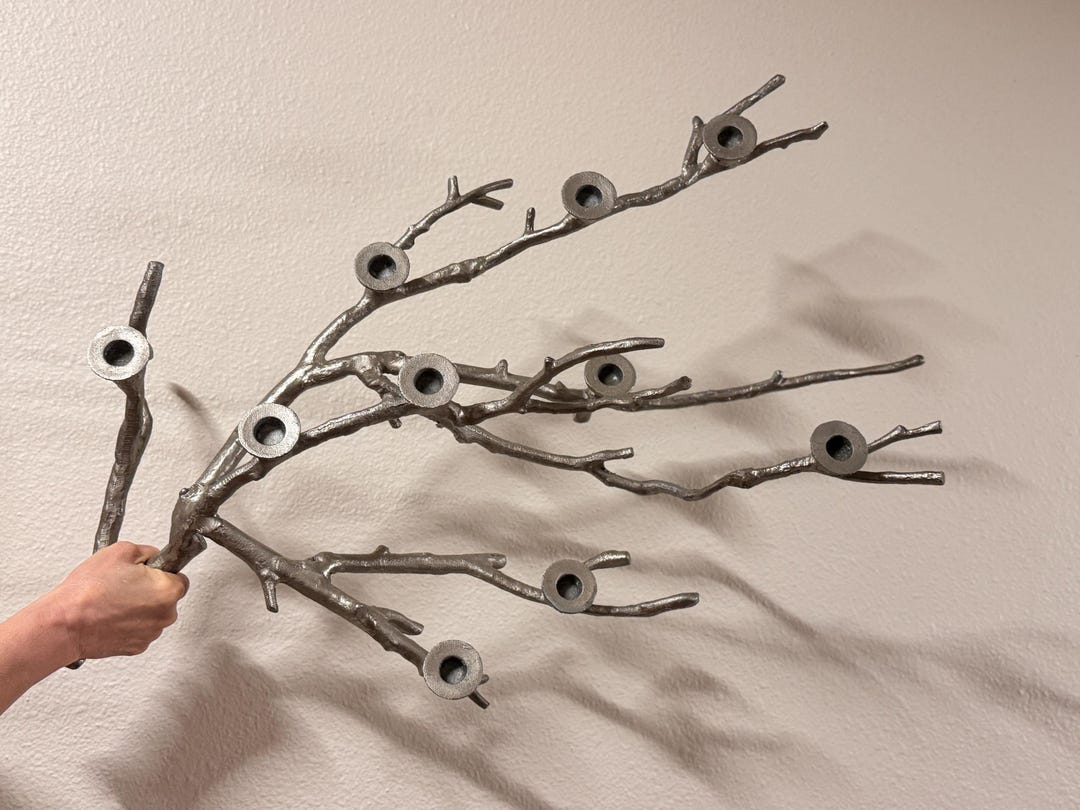 Tree Branch Candelabra Metal Candleholder Large Display Tapered 10 ...