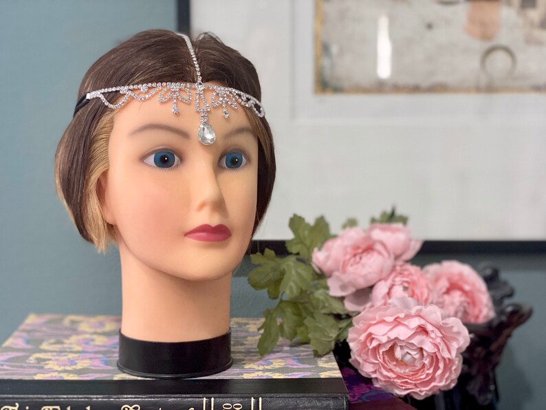 Rhinestone Head Chain Tiara Wedding Headpiece Fairy Headband Etsy