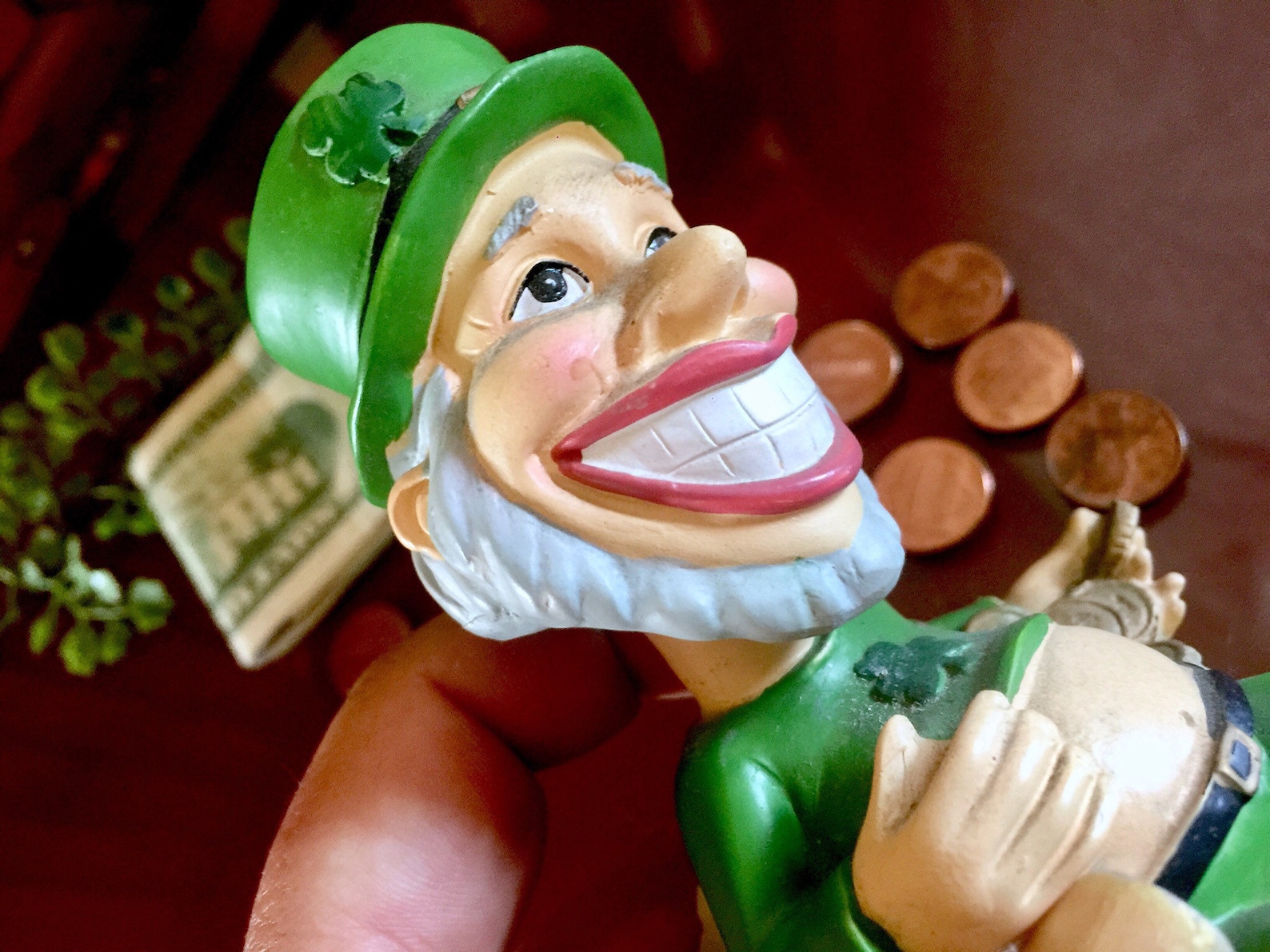 Lucky Irish Bobblehead Leprechaun Money Box Piggy Bank Saint Patricks ...