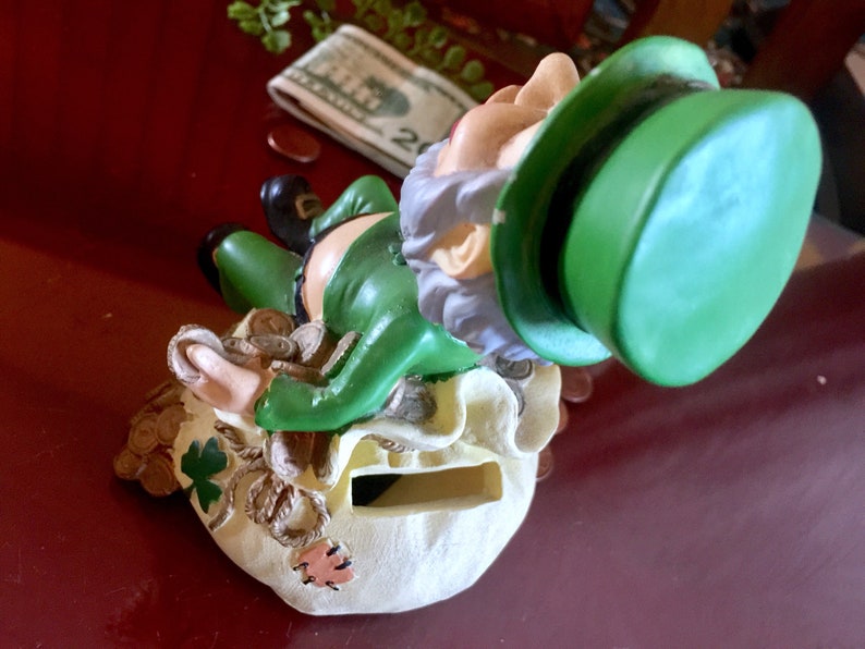 Lucky Irish Bobblehead Leprechaun Money Box Piggy Bank Saint Patricks ...