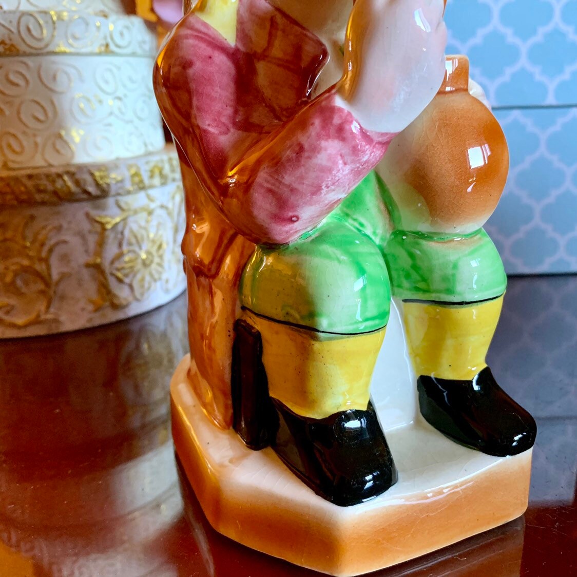 Pitcher Colonial Toby Jug Porcelain Vase Figurine 1950s | Etsy