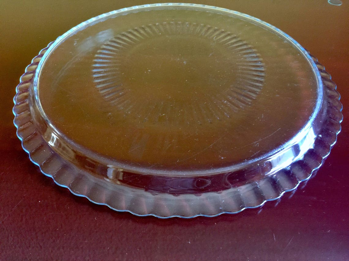 Round Clear Glass Platter Large Appetizer Cake Serving Fruit - Etsy