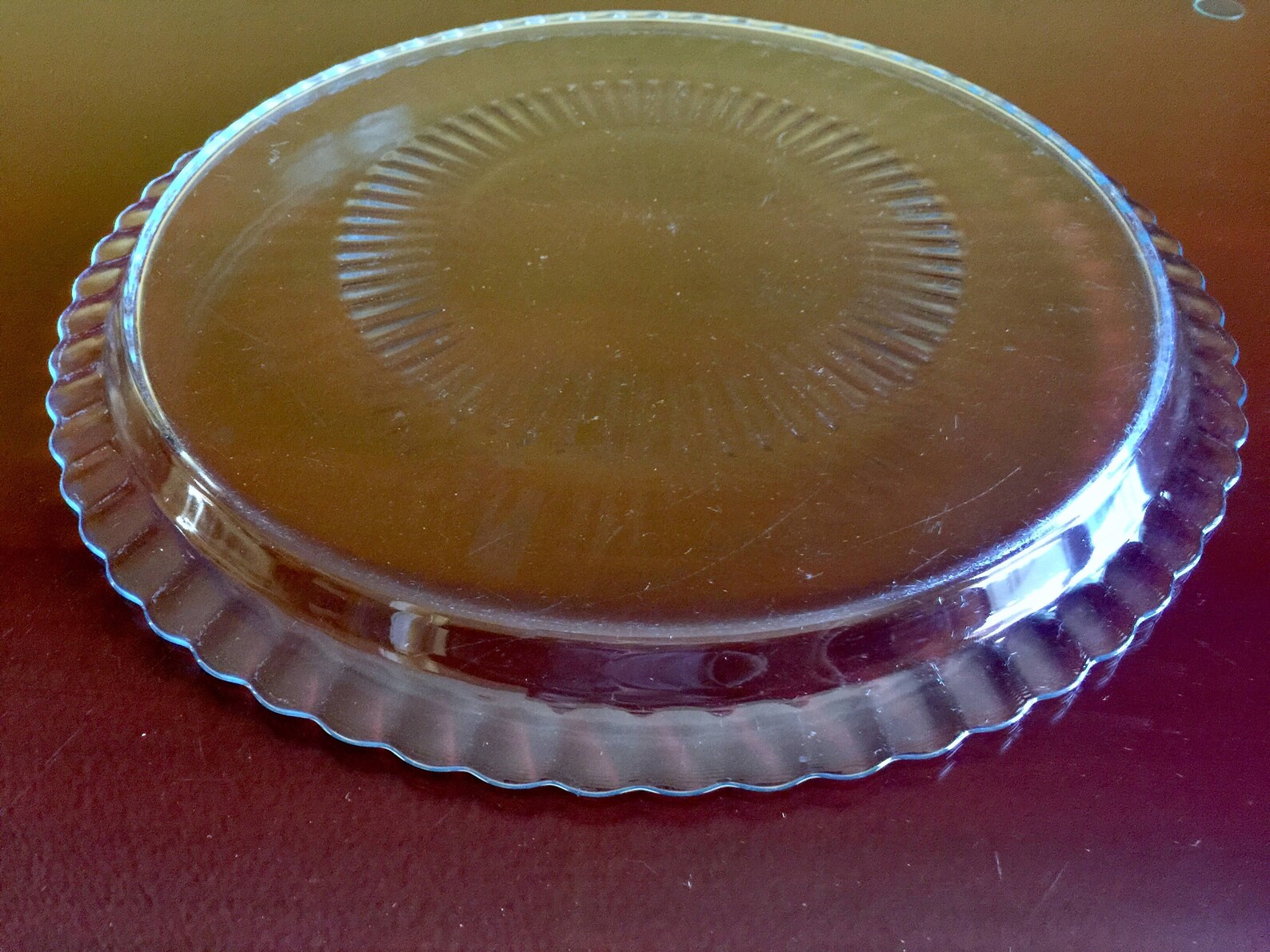 Round Clear Glass Platter Large Appetizer Cake Serving Fruit ...