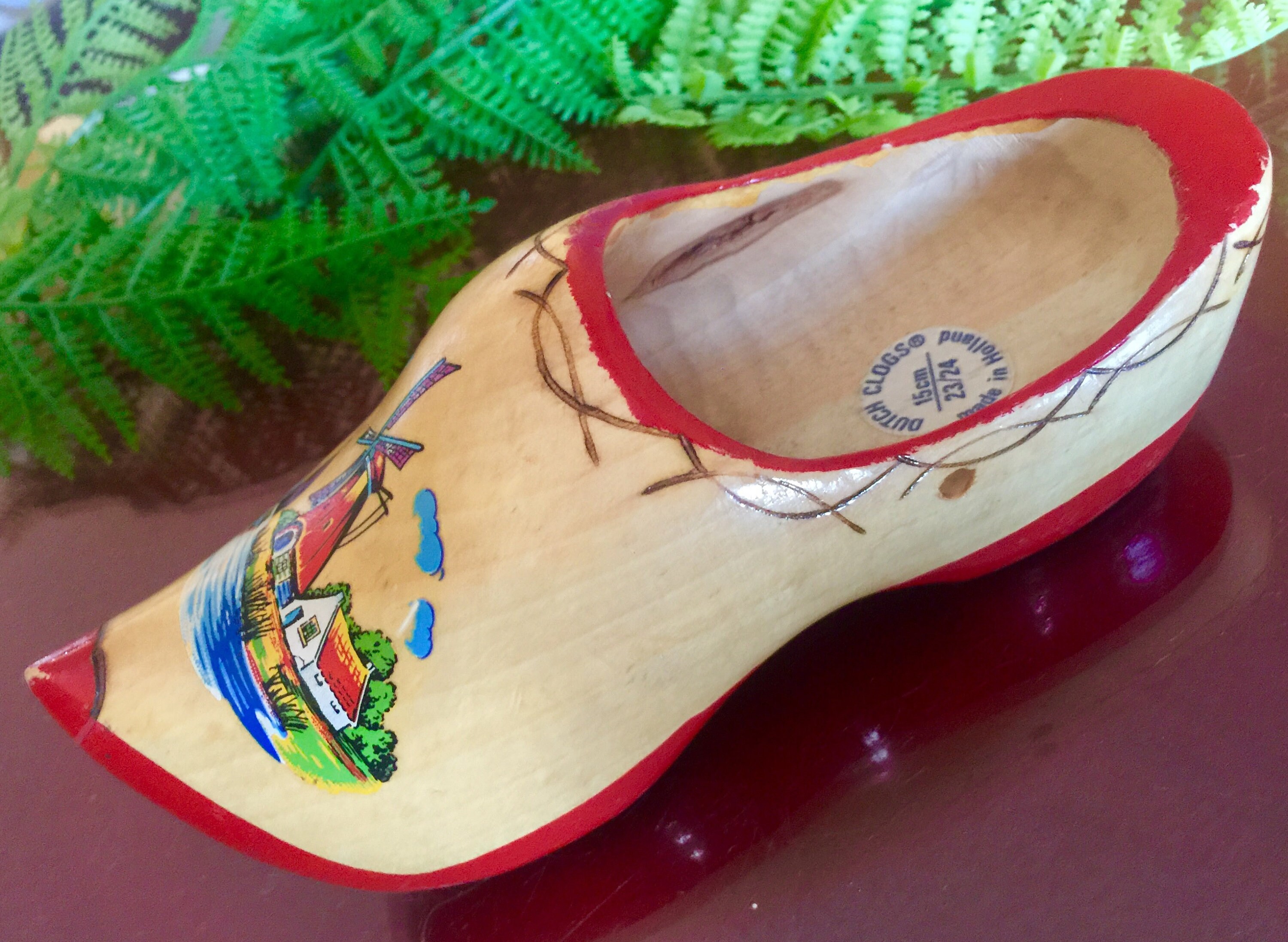 Dutch Clog Klompen Wooden Shoe Holland Windmill Folk Art - Etsy