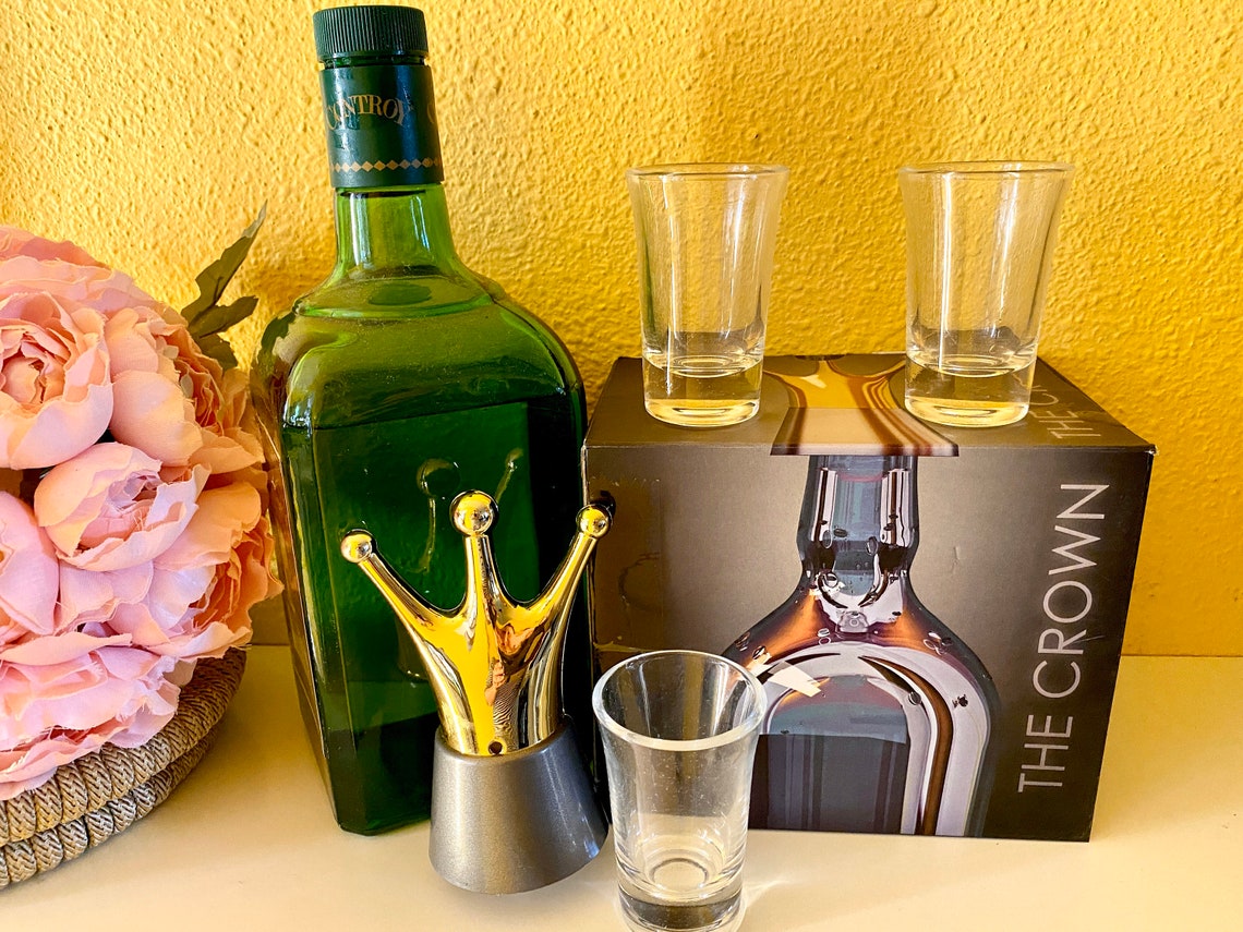 Crown Bottle Cap Shot Glass Set Tequila Shooters Retro Barware Cordial ...