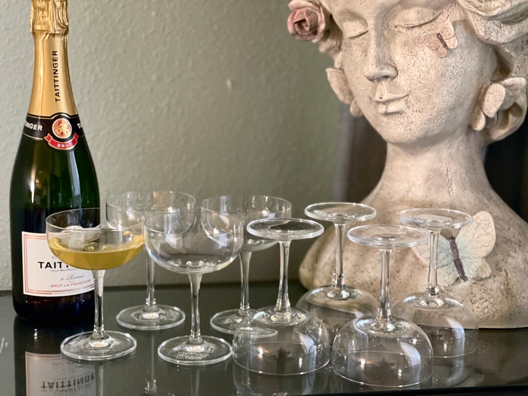 Champagne Glass Set Stem Toasting Goblet Bar Serving Drink Ketel One ...