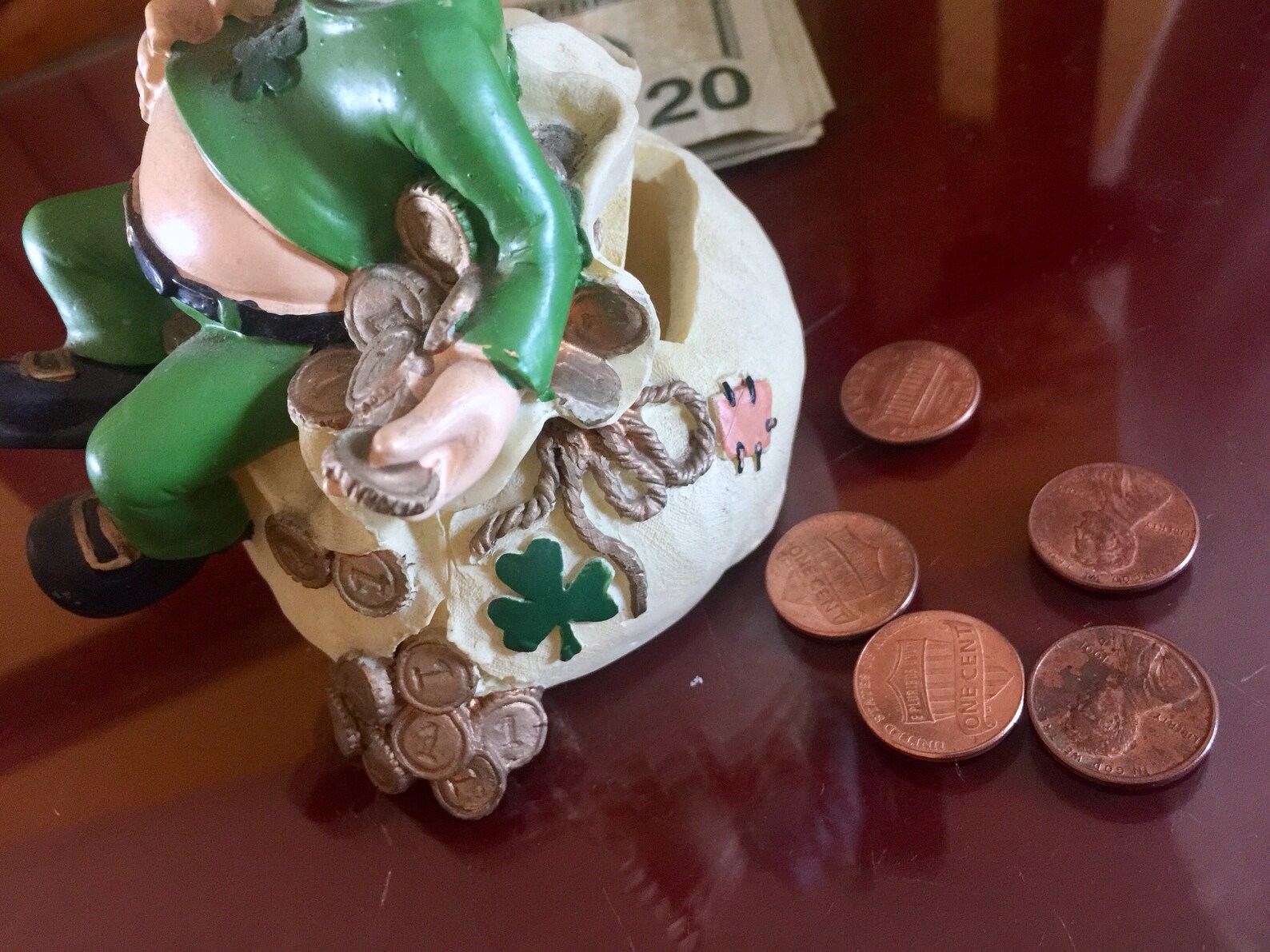 Lucky Irish Bobblehead Leprechaun Money Box Piggy Bank Saint Patricks ...