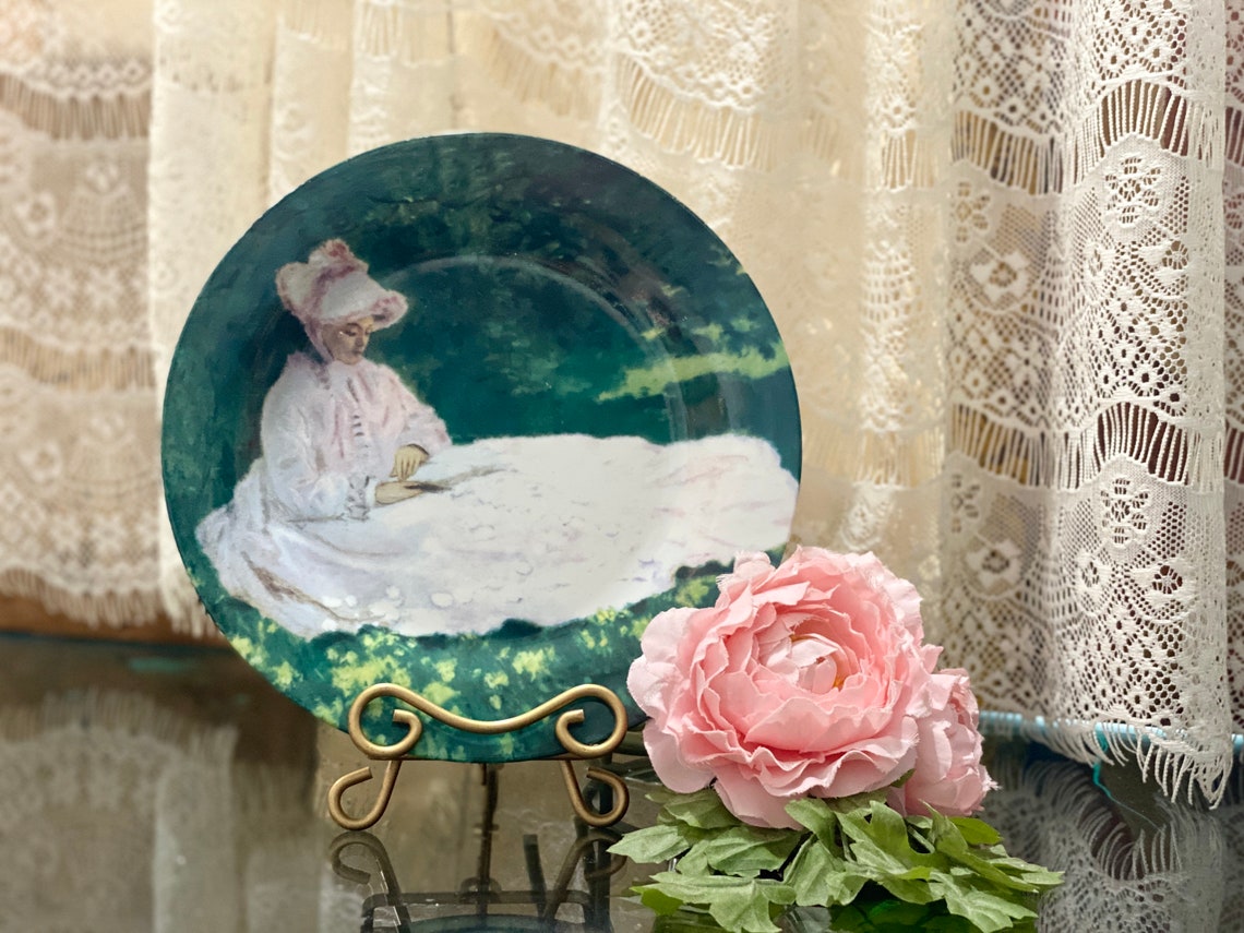 Claude Monet Impressionist Art Plate Victorian Painting Garden - Etsy
