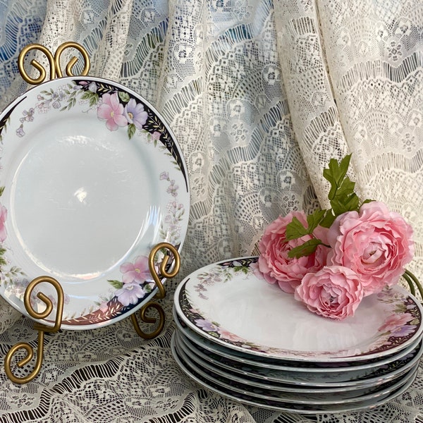 Pink Floral Plates - Etsy