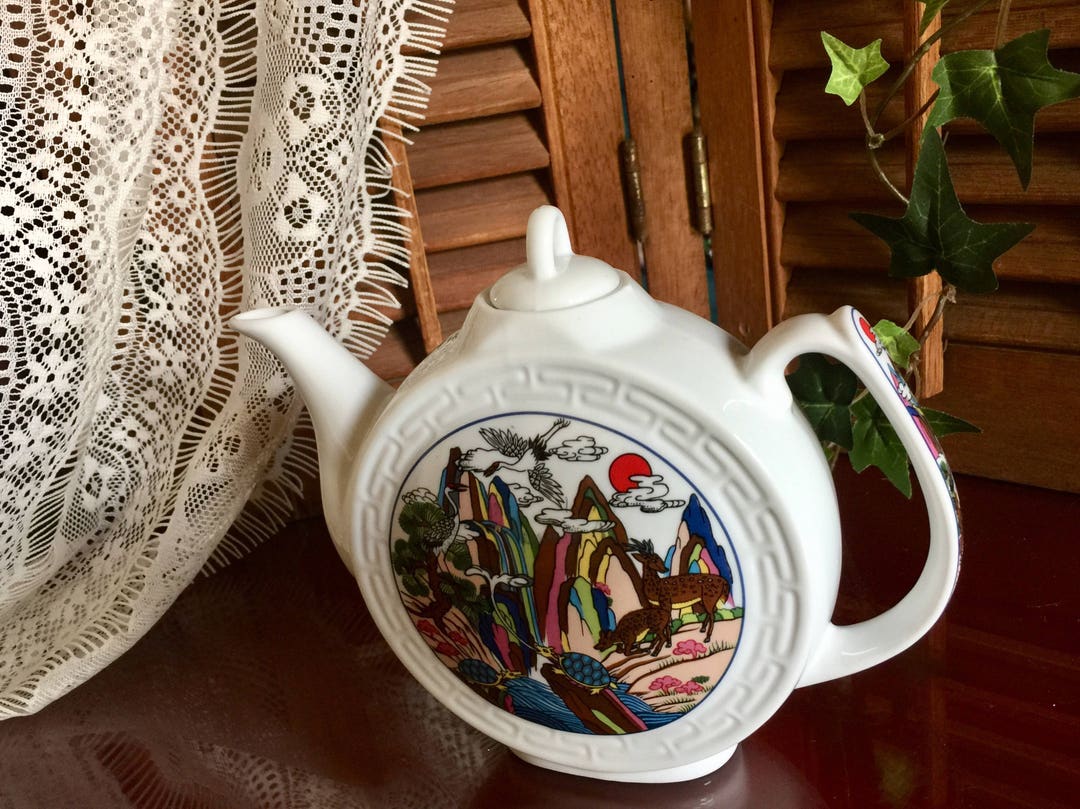Ceramic Tea Pot Native American Round Pitcher Collectible Gift Ethnic ...