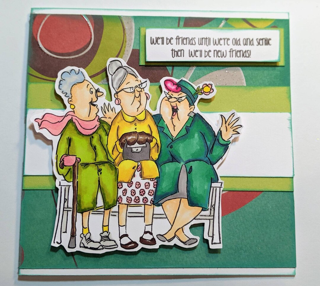 Handmade Greeting Card - Card for Friend - Friends for Ever - Funny ...