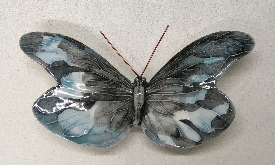 Handmade and Hand-decorated Ceramic Butterfly. the Colors Are Fictional ...
