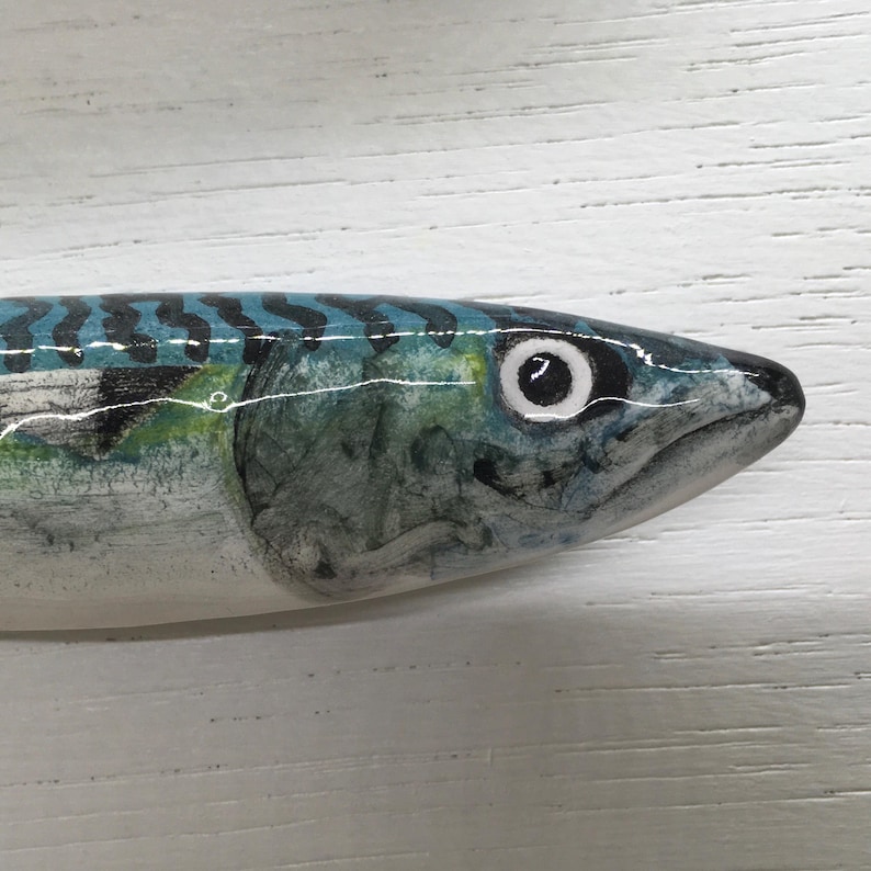 5 Different Ceramic Fish, a Red Mullet, a Mackerel, a Horse Mackerel ...