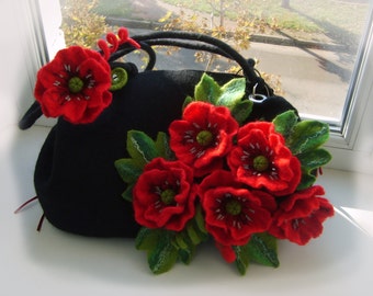 Felted Flower Bag | Etsy