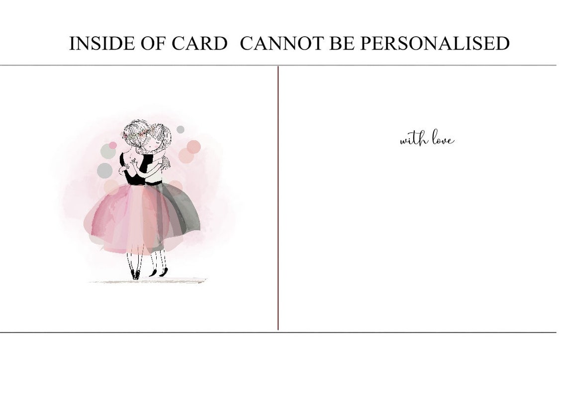 Personalised Get Well Card Hugs Sister Friend Mother Cousin - Etsy