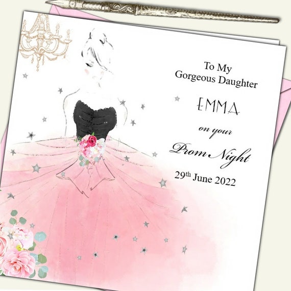 Personalised Prom Card for Her Daughter Granddaughter Niece | Etsy UK