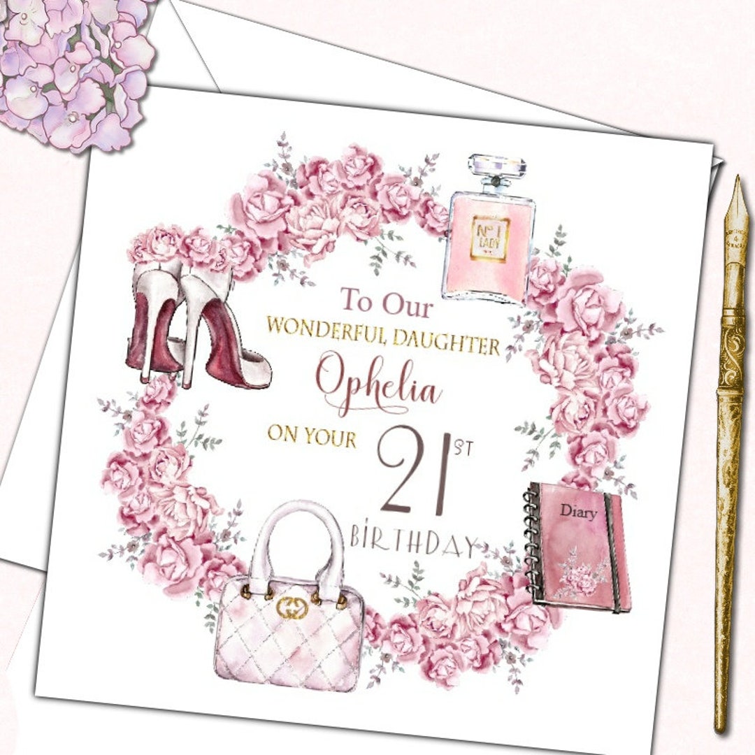Personalised 21st Birthday Card Grand Daughter Sister Friend 18 21 30