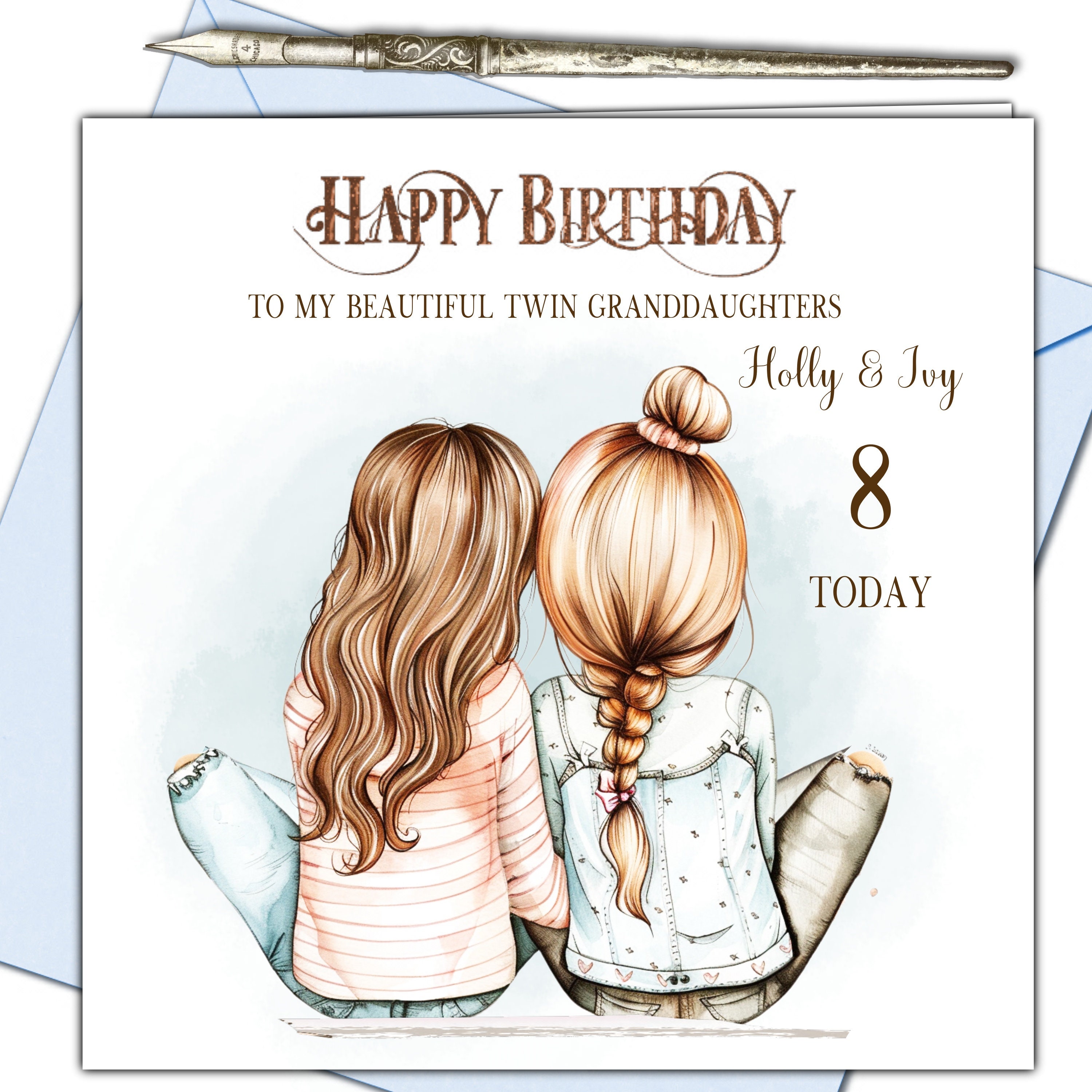 Printable Twin Birthday Cards Daughter