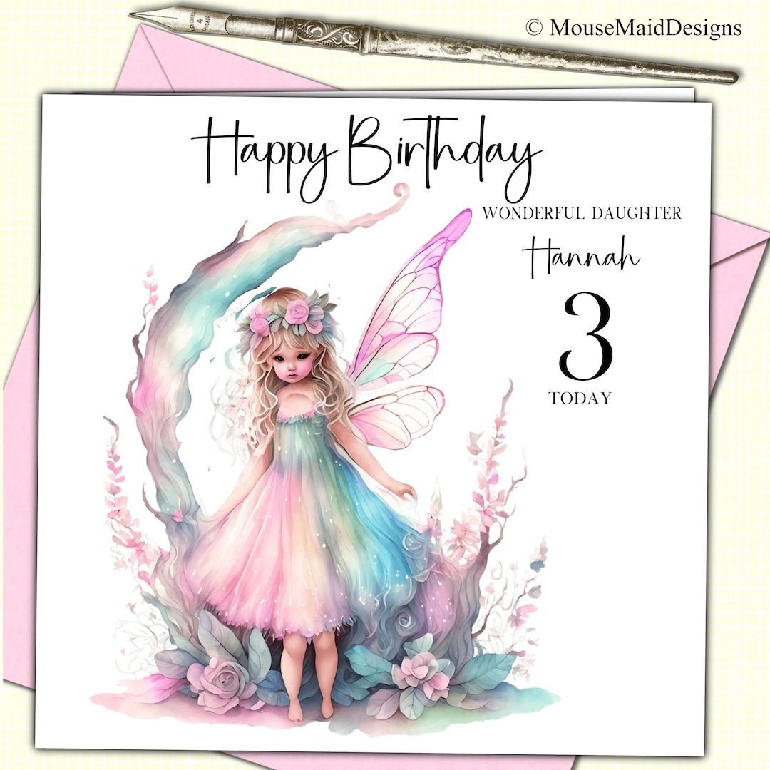 1st 2nd 3rd 4th Birthday Card Great Granddaughter Daughter Goddaughter ...
