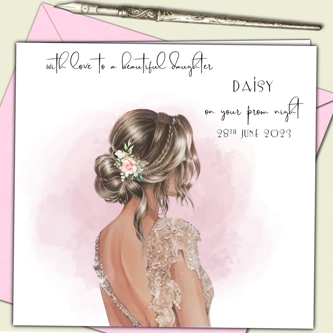 Personalised Prom Night Formal Card Female Daughter Great Granddaughter ...