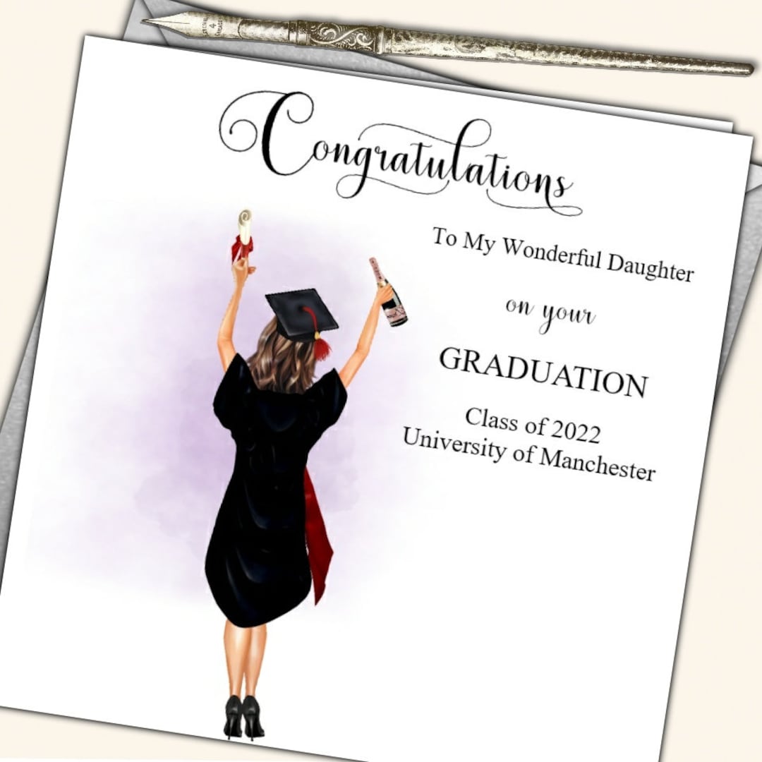 Personalised Graduation Card Female Daughter Great Granddaughter ...