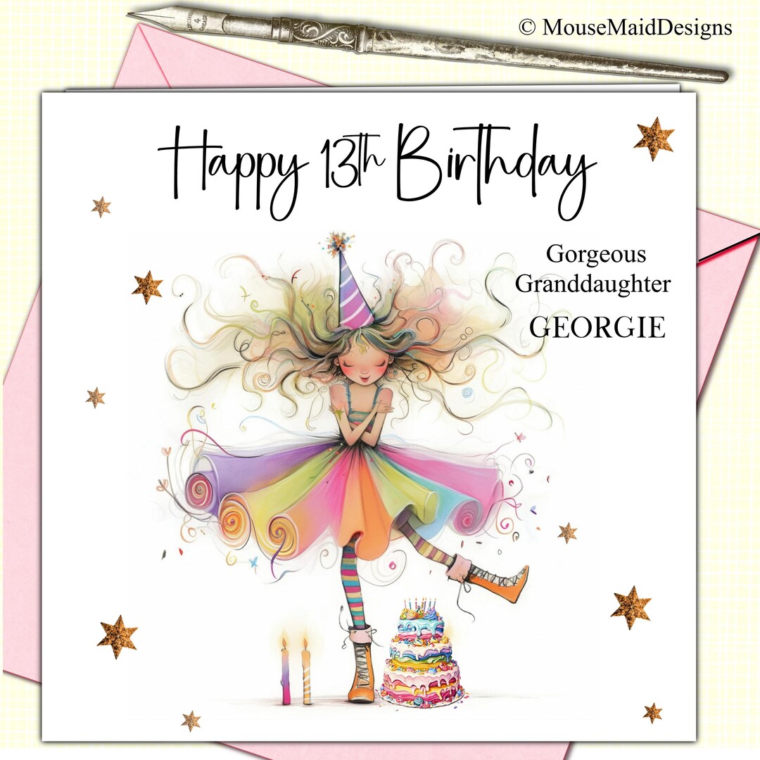 Birthday Card for Her Great Grand God Daughter Niece Goddaughter ...