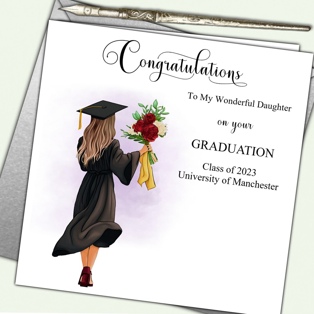 Personalised Graduation Card Female Daughter Granddaughter - Etsy
