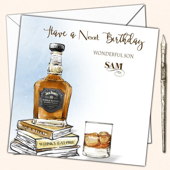 Personalised Birthday Card Husband 60th Jack Daniels Whiskey Brother Personalised Birthday Card Husband 60th Jack Daniels Whiskey Brother