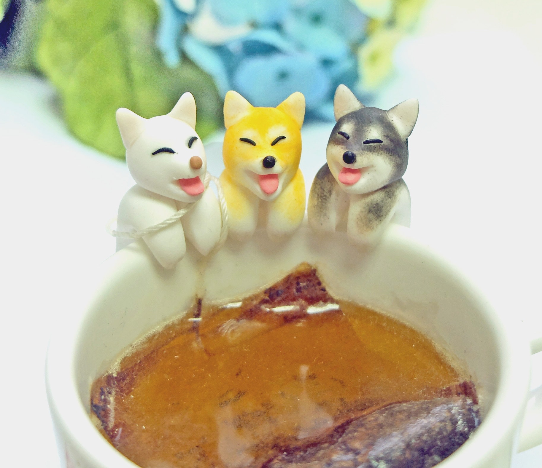 Shiba Inu Tea Bag Holder Black Shiba Inu Gifts Tan Shiba | Etsy