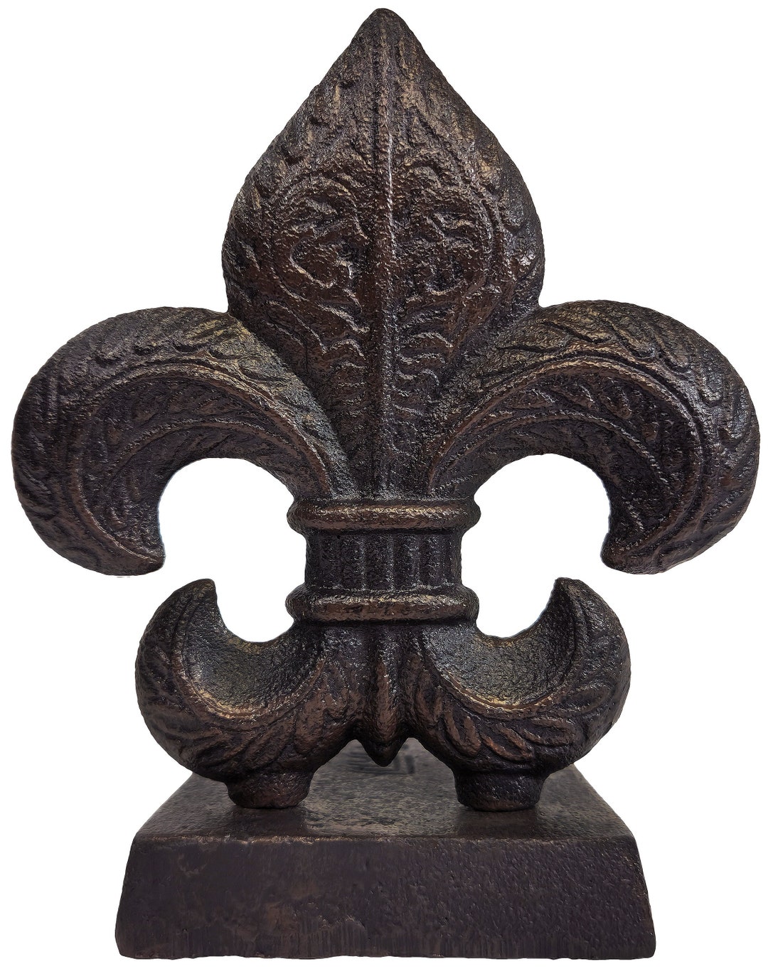 Lulu Decor Cast Iron Fleur De Lis Door Stop Embossed & Royal - Etsy