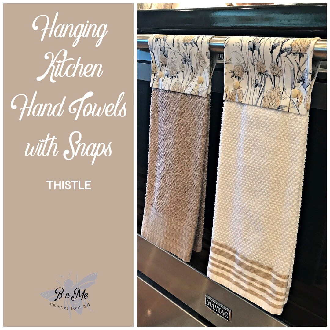 Tan Kitchen Towels, Hanging Towels, Kitchen Towels, Snap-on Hand Towels ...