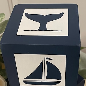 Nautical Baby Block Centerpiece - Etsy