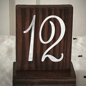 Wood Block Table Numbers - Etsy