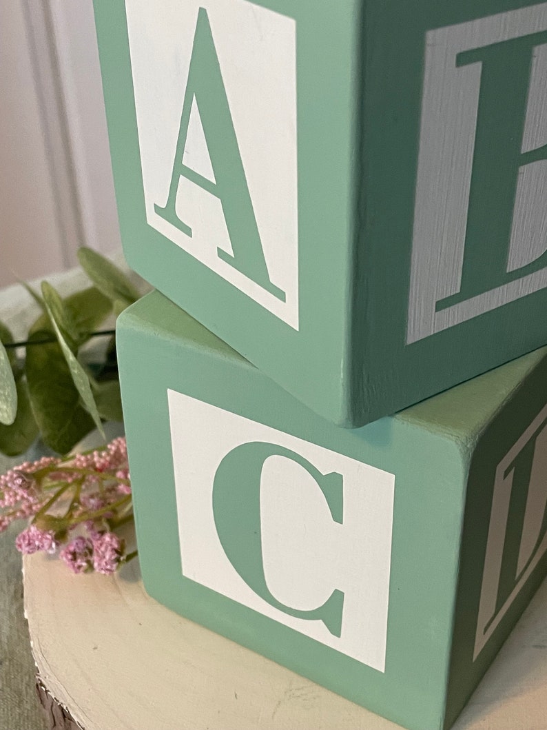 ABC Baby Block Centerpiece - Etsy