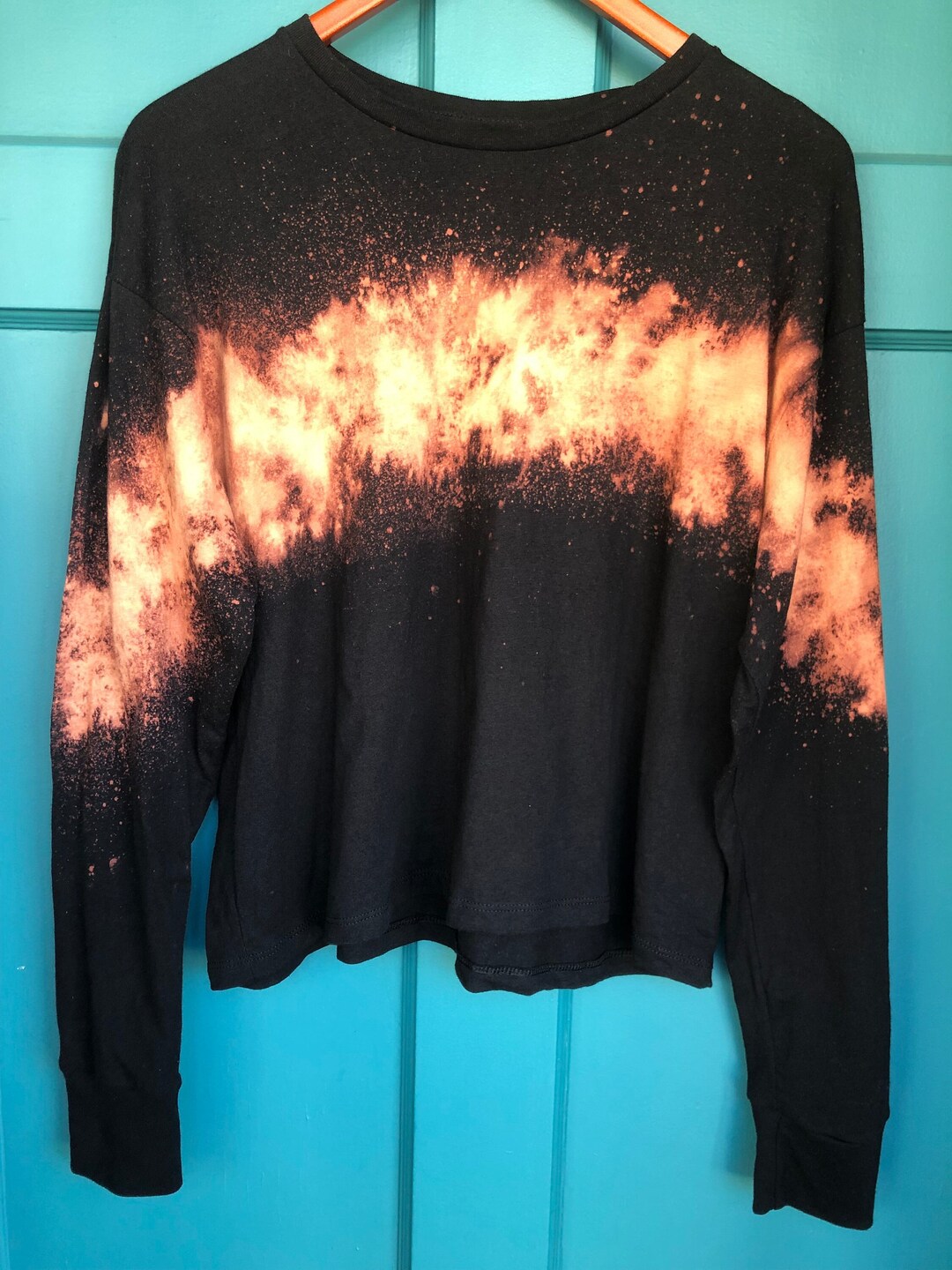 Fire Ombre Long Sleeve Crop Top, Tie Dye Long Sleeve Crop Top ...