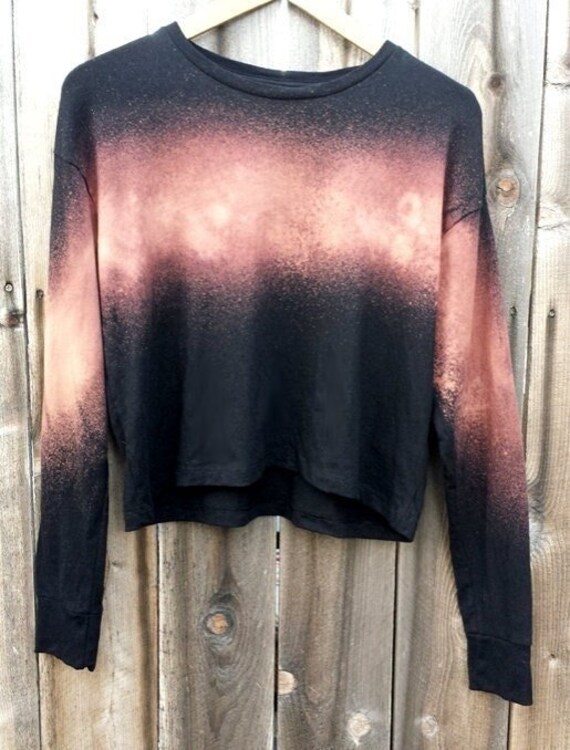 Fire Ombre Long Sleeve Crop Top Tie Dye Long Sleeve Crop Top - Etsy