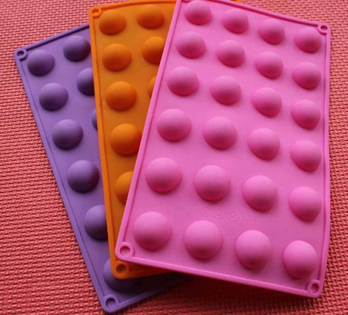 24-cavity Round Half Ball Cake Mold Flexible Silicone Choclate | Etsy