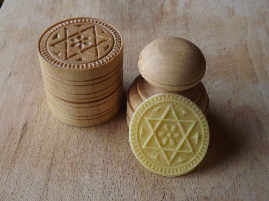CORZETTI PASTA Stamp = 1 Handle + 1"six-pointed Star" Stamp Handturned ...