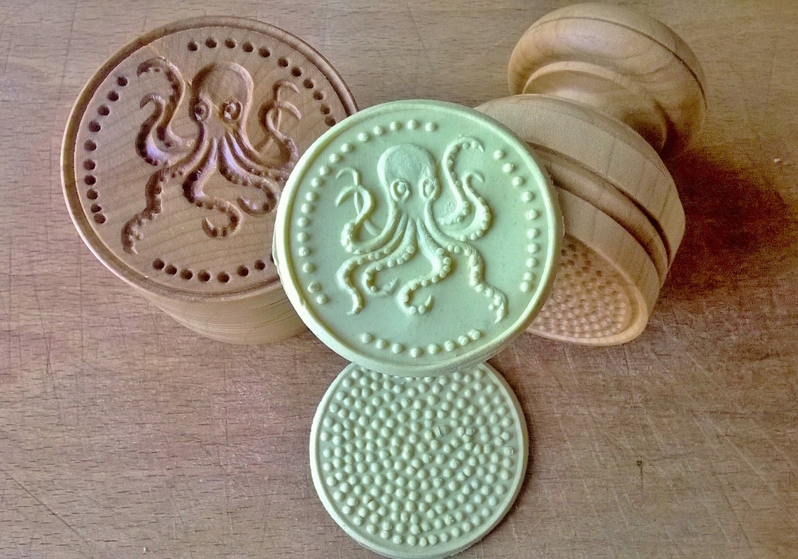 Octopus Corzetti Pasta Stamp Made in Fine Beech Wood From the - Etsy