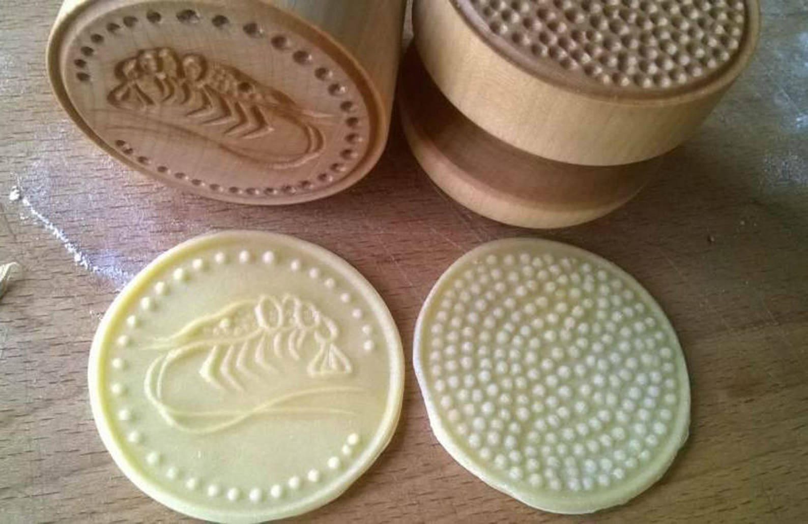 Corzetti "shrimp" Stamp for Seafood Pasta, Chianti Maple, Handcarved ...